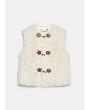 Mint Velvet Faux Fur Vest With Toggle Fastening