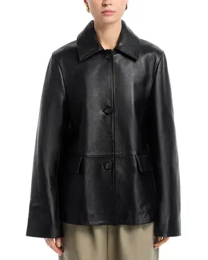 TOTEME Grained Leather Jacket