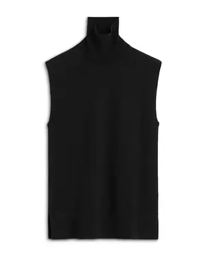 Black Sleeveless Turtleneck