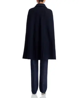 TOTEME Wool Boucle Cape Coat - Navy