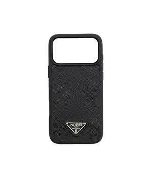 Prada Saffiano Leather Case For Iphone 17 Pro Max - Black