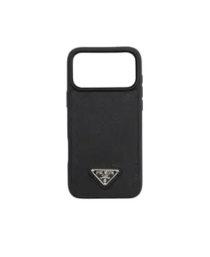 Prada Saffiano Leather Case For Iphone 17 Pro Max - Black