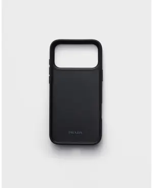 Prada Saffiano Leather Case For Iphone 17 Pro Max - Dark Black