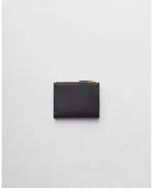 Prada Small Saffiano Leather Wallet - Black/beige