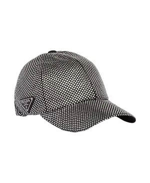 Prada Duchesse Baseball Cap With Crystals - Gold/silver