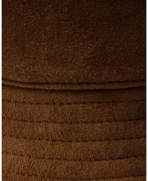 Prada Suede Bucket Hat - Brown