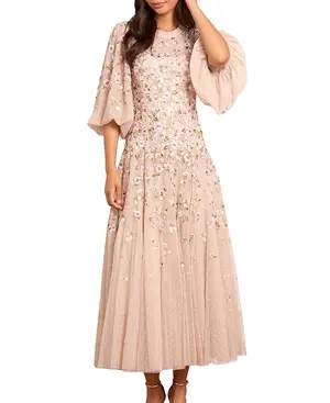 Round Neck Ankle Length Gowns