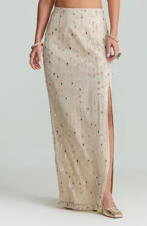 HOLICHIC Isha Maxi Skirt - Ivory