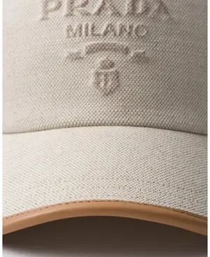Prada Linen Blend Baseball Cap - Neutral