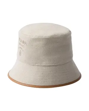 Prada Linen Blend Bucket Hat - Neutral
