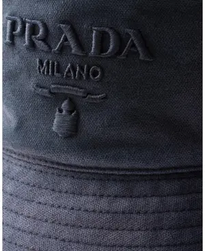 Prada Canvas Bucket Hat - Blue