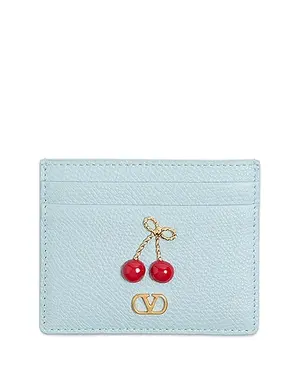 Valentino Garavani Valentino Cherryfic Vlogo Cardholder Blue