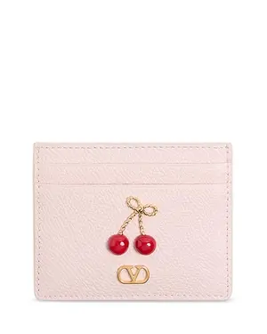 Valentino Garavani Cherryfic Vlogo Cardholder - Rose Quartz