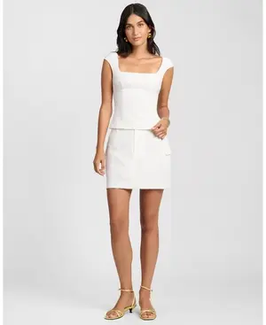 Onia Linen Utility Mini Skirt