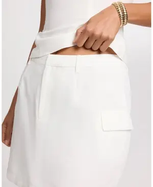Onia Linen Utility Mini Skirt