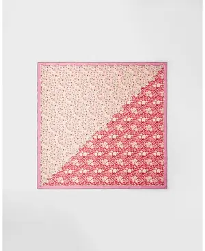 Prada Printed Silk Twill Scarf - Pink