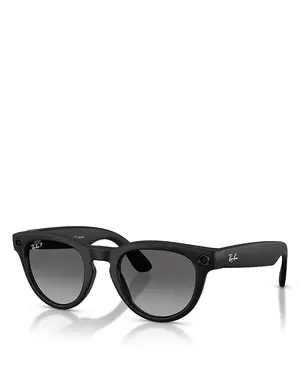 RAY-BAN META Round 50mm Sunglasses - Matte Black
