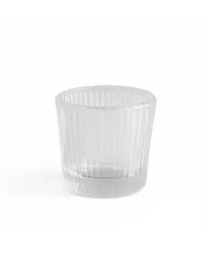 THE COLLECTIVE HOME Pressed Glass Tealight / Votive Holders, Set Of 4