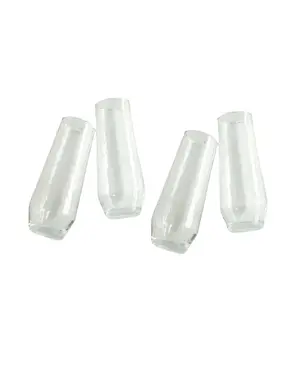 CREATIVE WOMEN Handblown Hammered Champagne Flutes, Set Of 4 - Clear