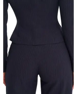 MISS CIRCLE NEW YORK Quinnie Striped Straight Leg Pants