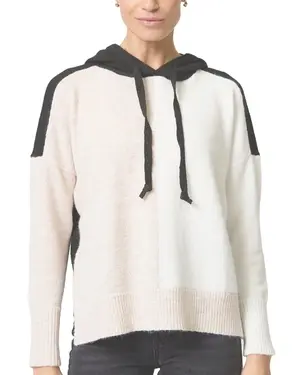 Central Park West Hooded Robbie Pullover - Neutral-combo