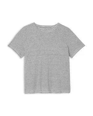 Eileen Fisher Linen Striped Crewneck Tee