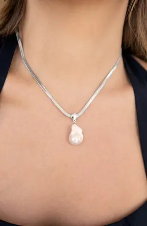 Ettika Cultured Baroque Pearl Pendant Necklace