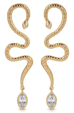 Ettika Serpentina Single Drop Earring - Gold