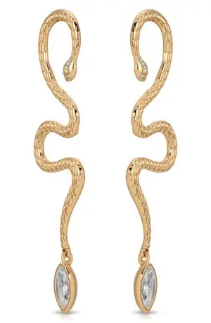 Ettika Serpentina Single Drop Earring - Gold
