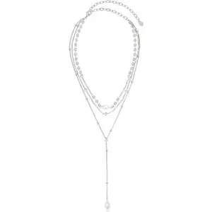Ettika Y-necklace With Freshwater Pearl And Cubic Zirconia