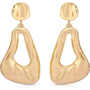 Ettika Molten Drop Earrings - Gold