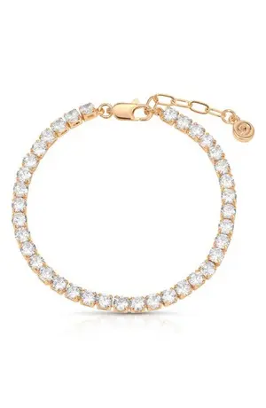 Ettika Cubic Zirconia Tennis Bracelet - Gold