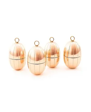 COPPERMILL KITCHEN Cmk Vintage Inspired Handmade Egg Ornaments, Set Of 4 - Copper