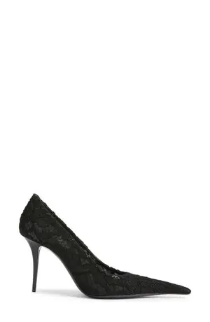Saint Laurent Thierry Pointy Toe Lace Pump