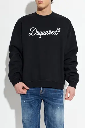 Dsquared2 Sweatshirt With Embroidered Logo - Black