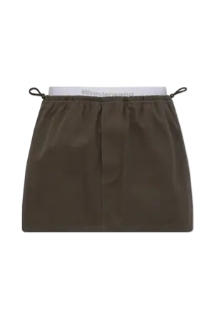 Alexander Wang Mini Skirt With Logo - Green
