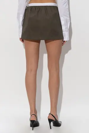 Alexander Wang Mini Skirt With Logo - Green