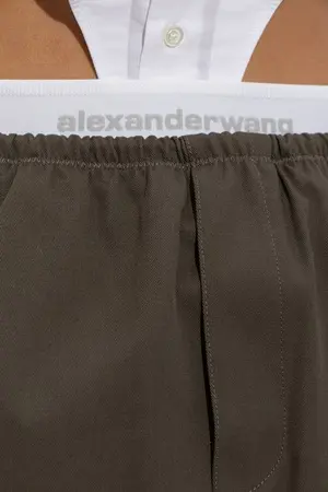 Alexander Wang Mini Skirt With Logo - Green