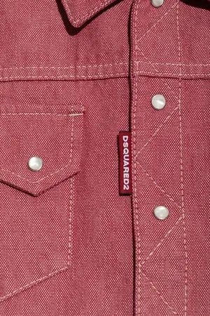 Dsquared2 Oversized Cropped Denim Jacket - Red
