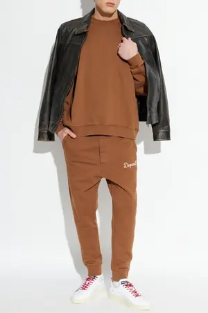 Dsquared2 Sweatshirt With Embroidered Logo - Brown