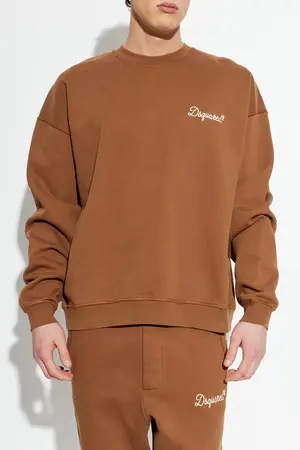 Dsquared2 Sweatshirt With Embroidered Logo - Brown