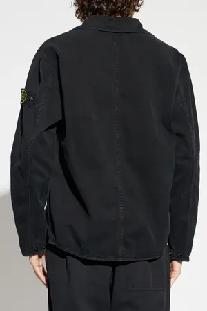 Stone Island Denim Jacket With Pocket