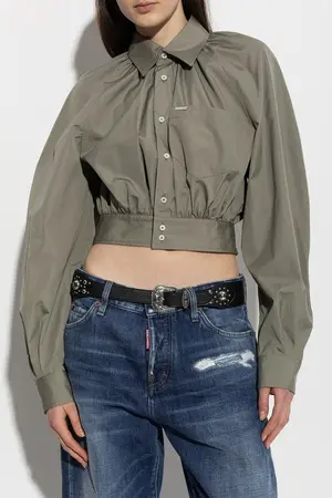Dsquared2 Short Shirt With Pocket - Green