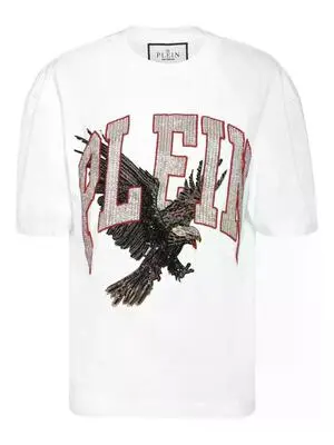 Philipp Plein Crystal-embellished T-shirt - White
