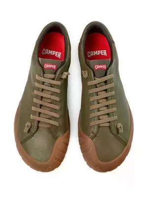 Camper Peu Path Lace-up Leather Sneakers - Green