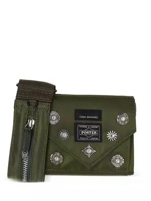 Toga Stud-embellished Mini Messenger Bag - Green