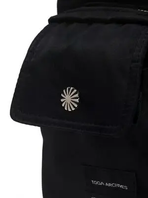 Toga Appliqué-detail Messenger Bag - Black