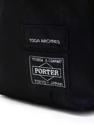 Toga Appliqué-detail Messenger Bag - Black