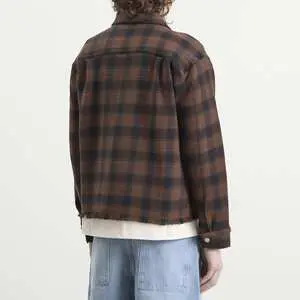 ABOUT:BLANK Plaid Zipped Overshirt - Brown