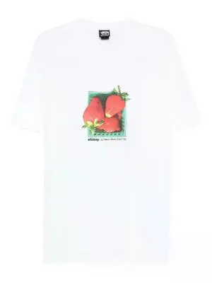 StÜssy Strawberry-print T-shirt - White
